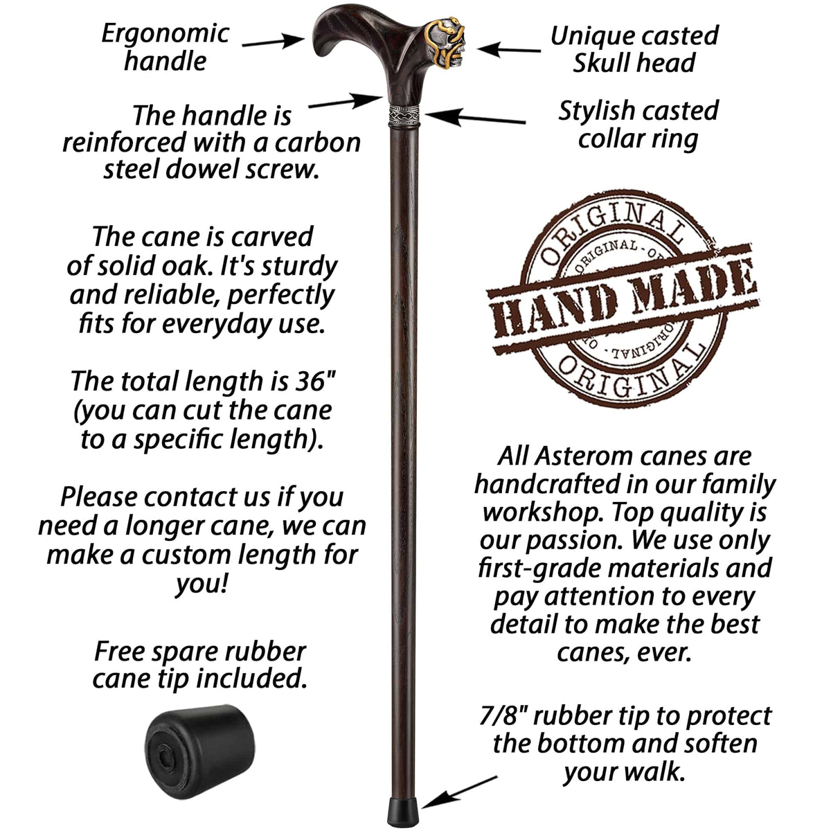 Designer Skull King Walking Cane for Men Fashionable Canes