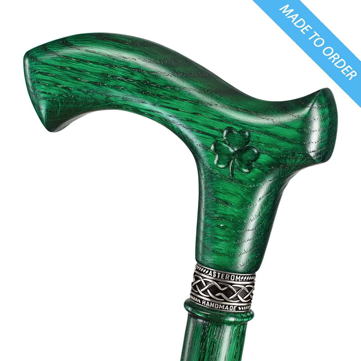 Irish Green Walking Cane - Custom Lenght and Color